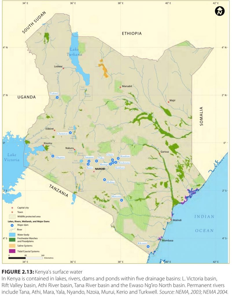 Lakes, Dams and Rivers - Biodiversity atlas Kenya